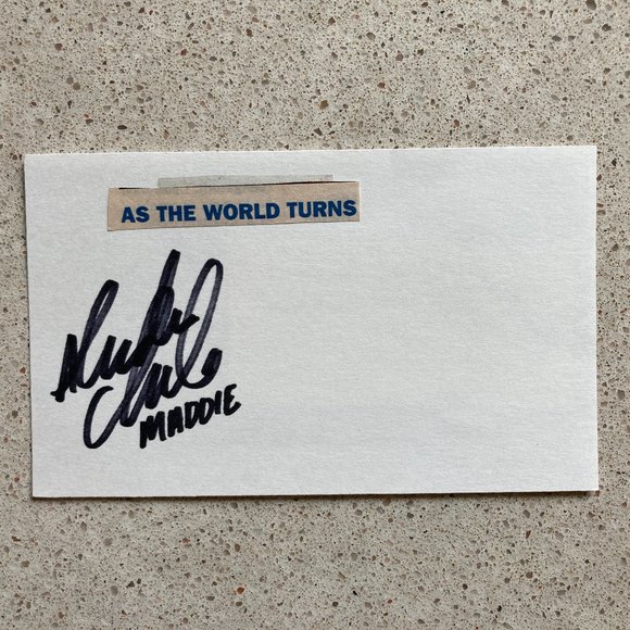 Autograph | Other | Alexandra Chando Signed 3x5 Index Card Maddie On As ...